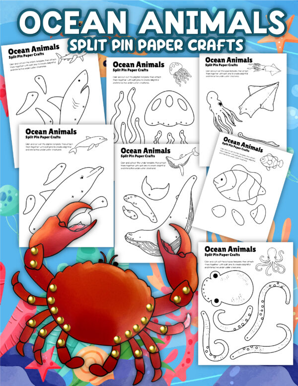 Printable Ocean Animals Craft - Little Bins for Little Hands