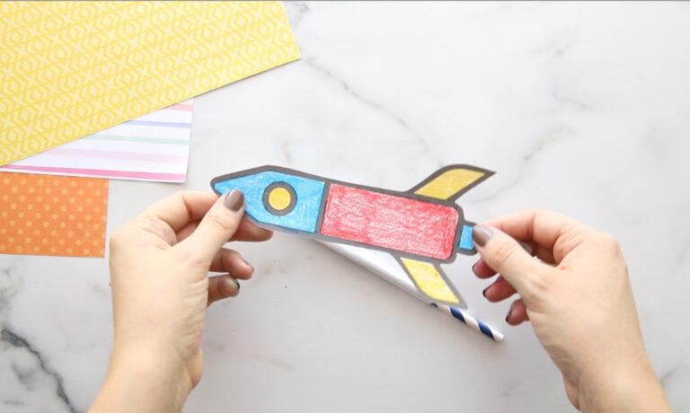 Paper Rocket (Straw Rocket Template)