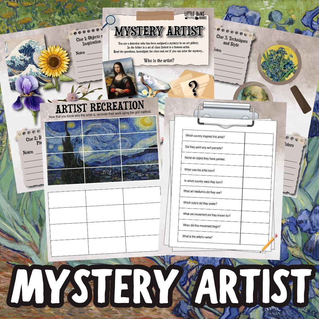 Mystery Artist: Van Gogh Project for Kids - Little Bins for Little Hands