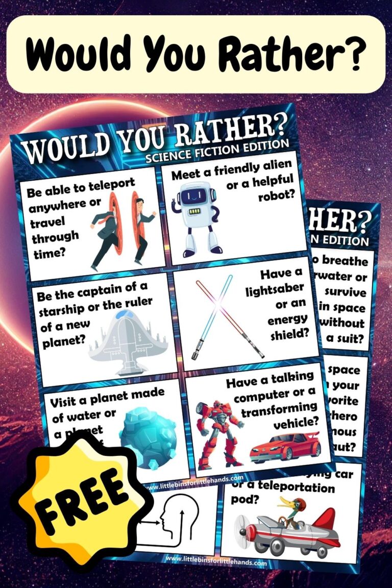 Science Fiction Would You Rather Questions - Little Bins for Little Hands