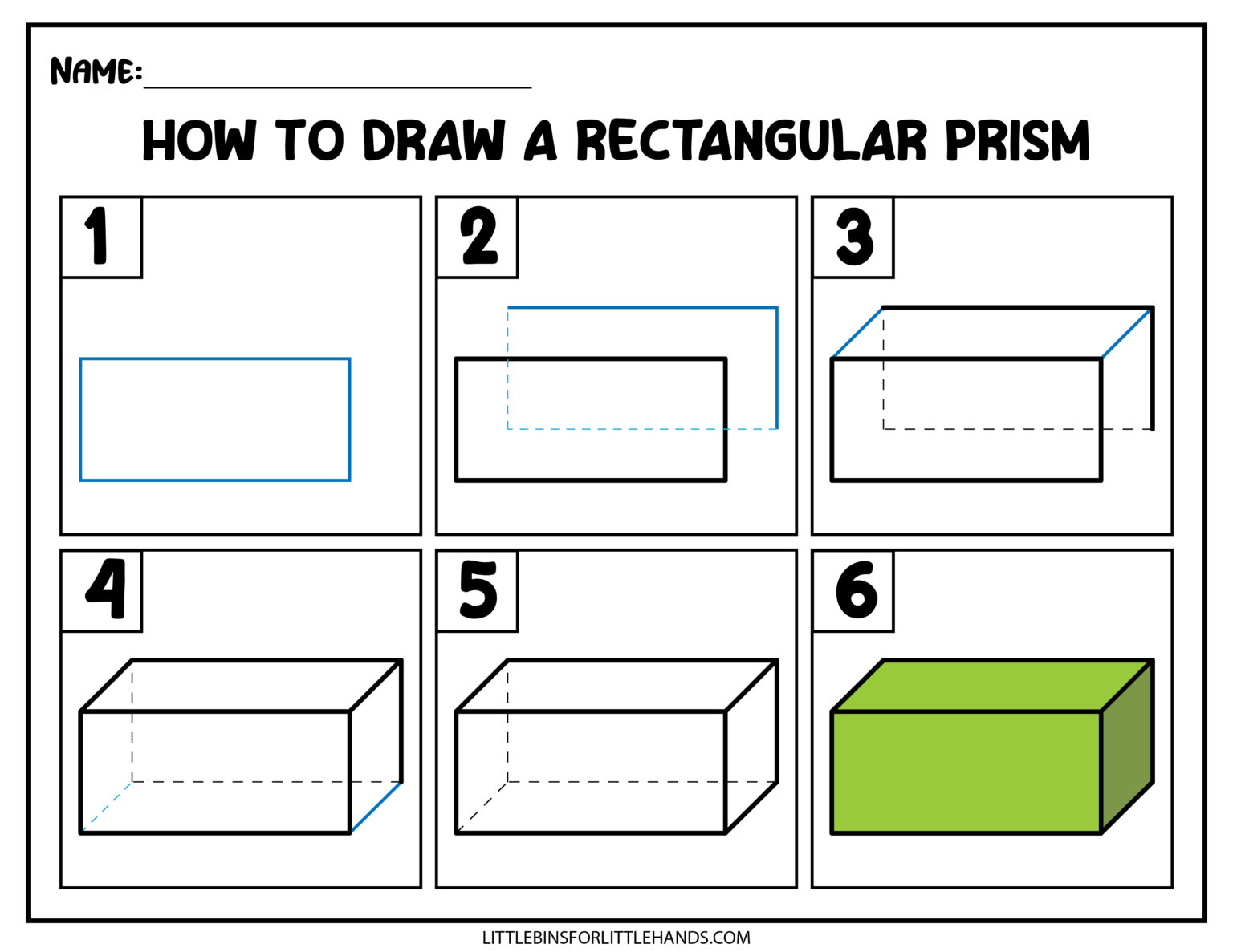 Free Printable Drawing 3D Shapes Pack - Little Bins for Little Hands