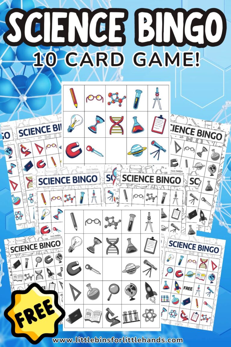 Science Bingo Game (Free Printable) - Little Bins for Little Hands