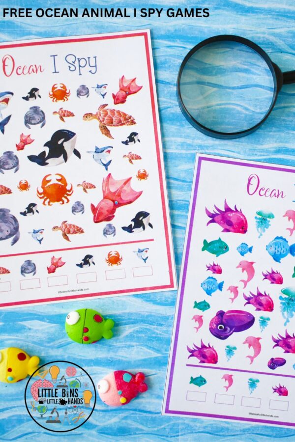 Ocean Animals I Spy Game (Free Printable) - Little Bins for Little Hands