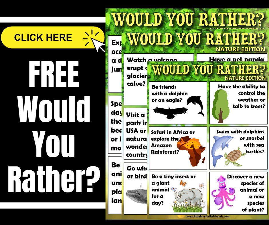 Nature Would You Rather Questions for Kids - Little Bins for Little Hands