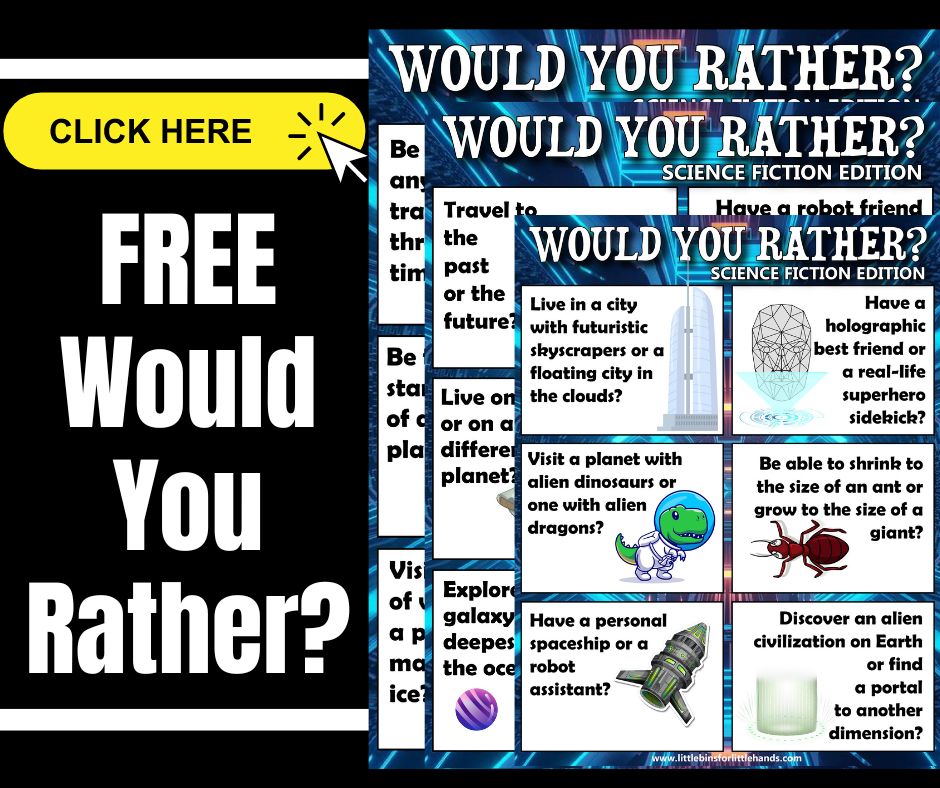 Science Fiction Would You Rather Questions - Little Bins for Little Hands