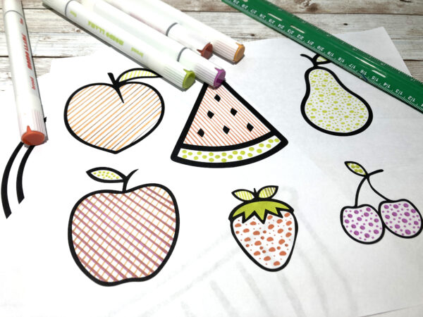 Zentangle Fruit Art - Little Bins for Little Hands