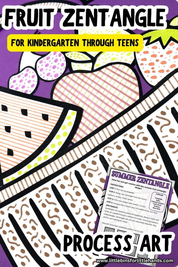 Zentangle Fruit Art - Little Bins for Little Hands