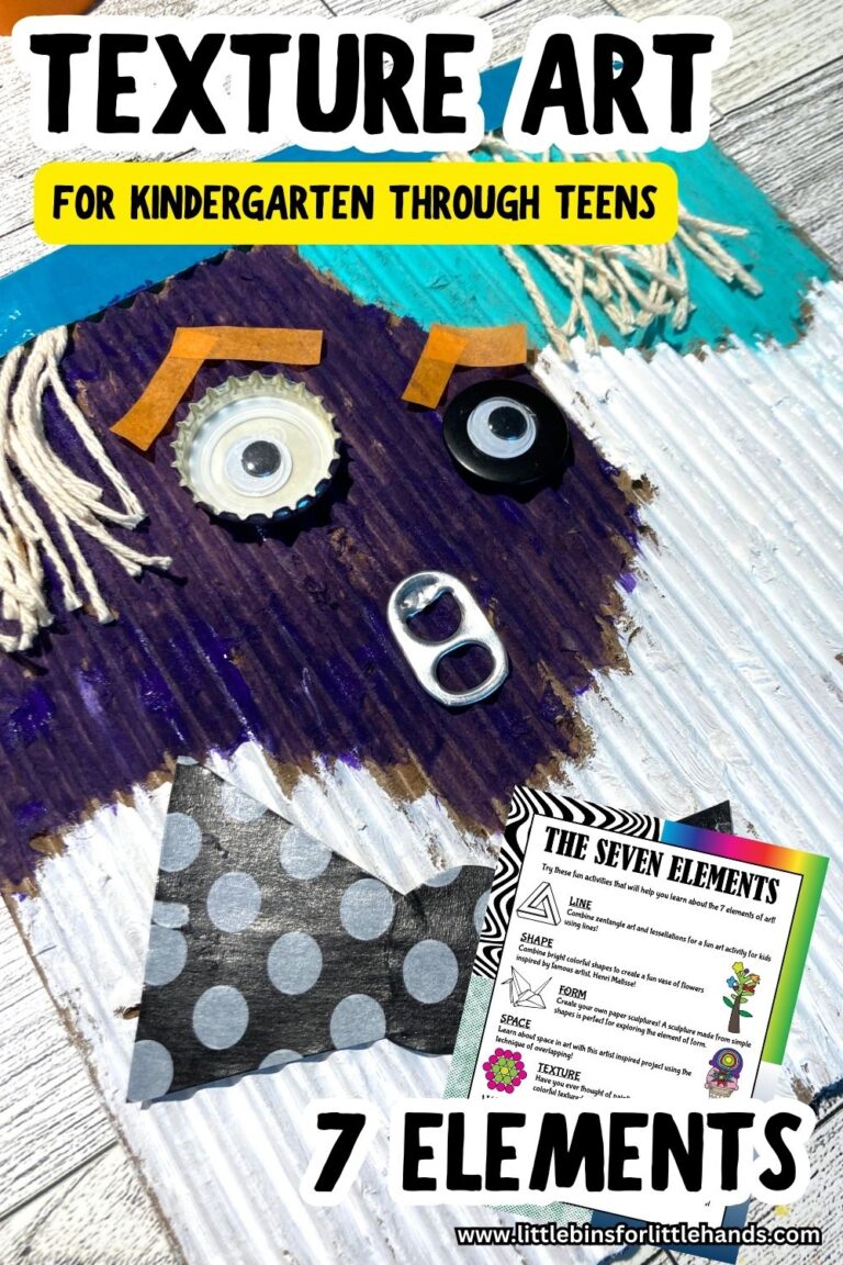 Cardboard Texture Art For Kids - Little Bins for Little Hands