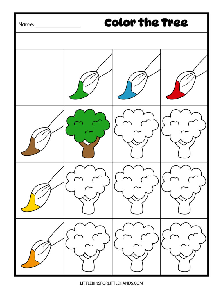 Free Printable Color Preschool Worksheets - Little Bins for Little Hands