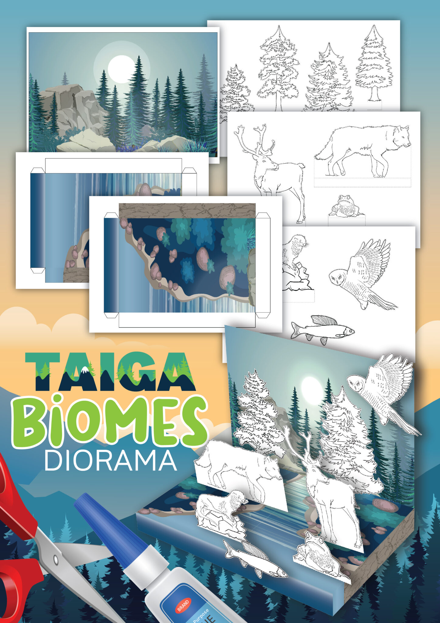 Create a Taiga Diorama with Our Free Printable - Little Bins for Little ...