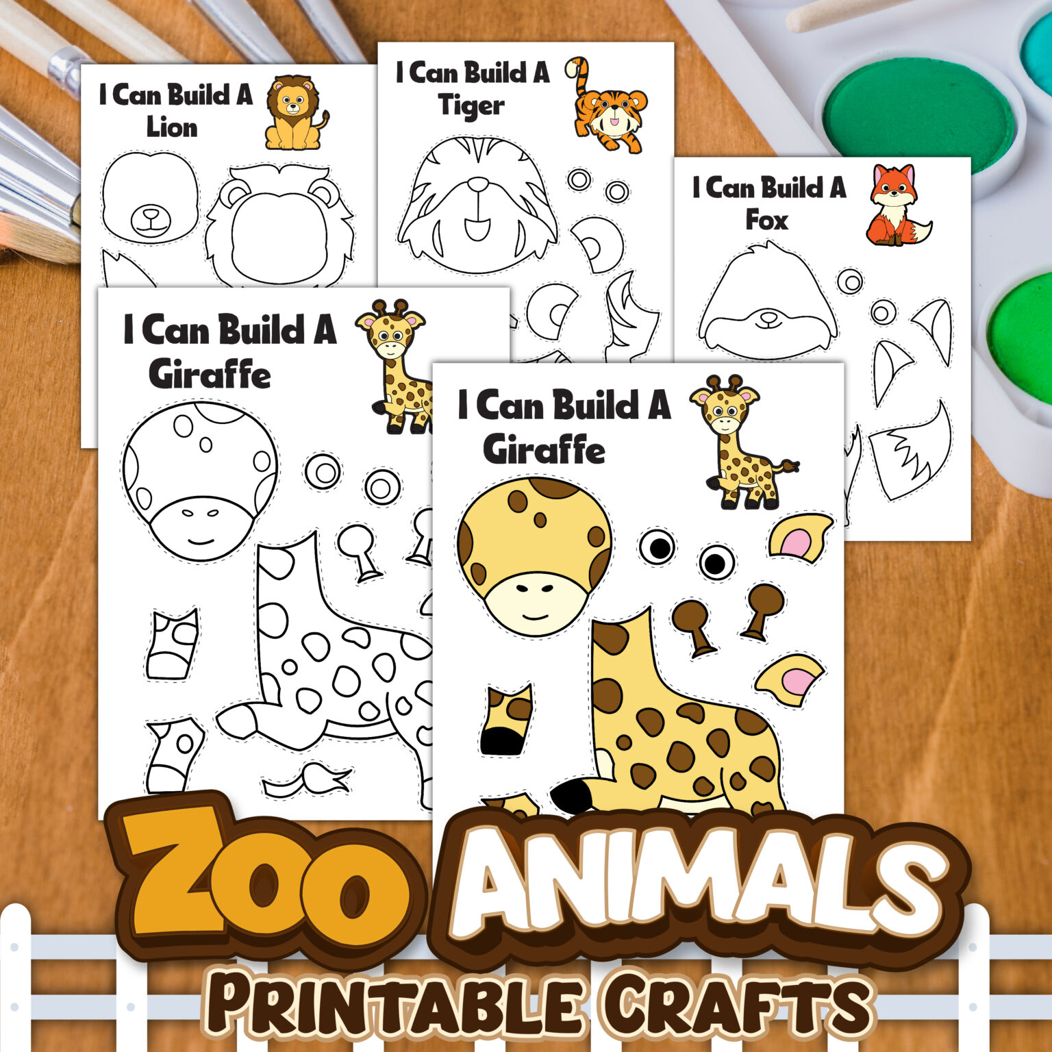 Free Printable Build An Animal Crafts