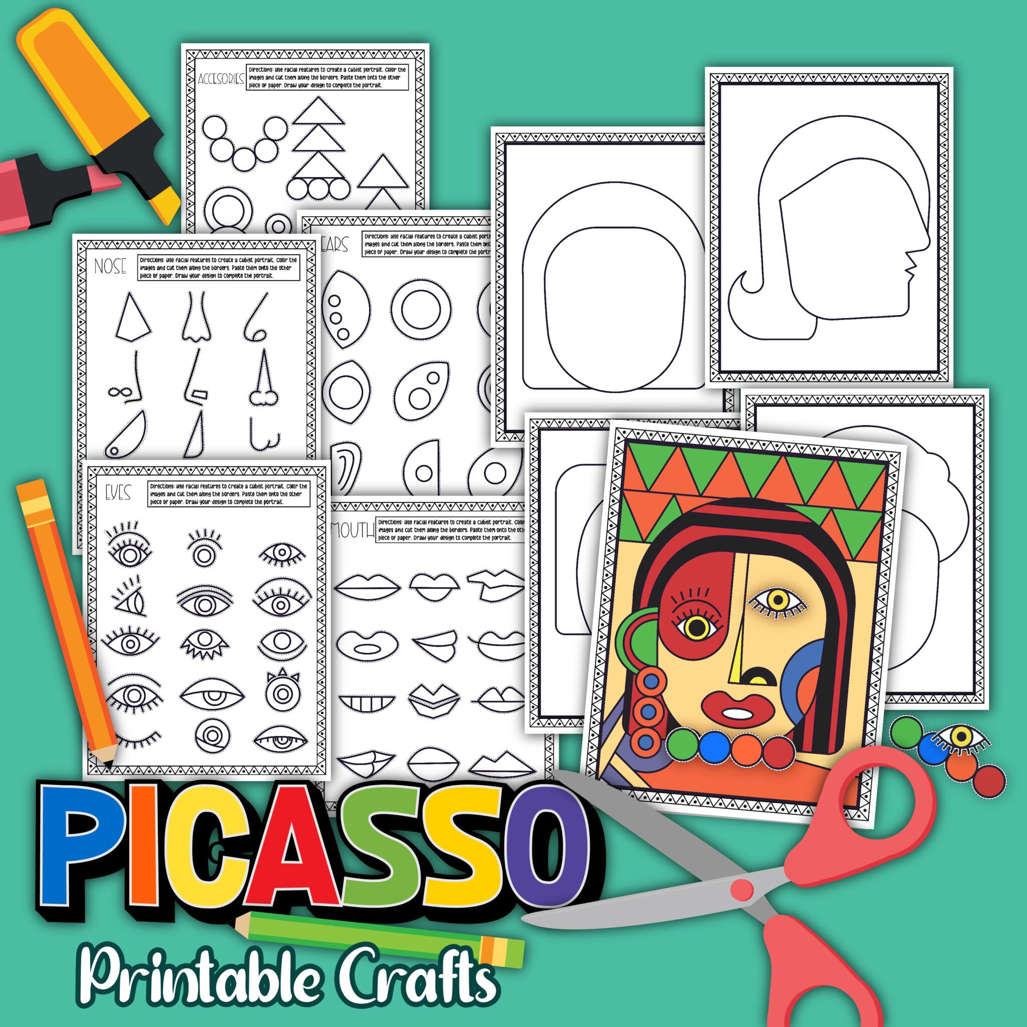 Picasso Snowman Art Activity - Little Bins for Little Hands