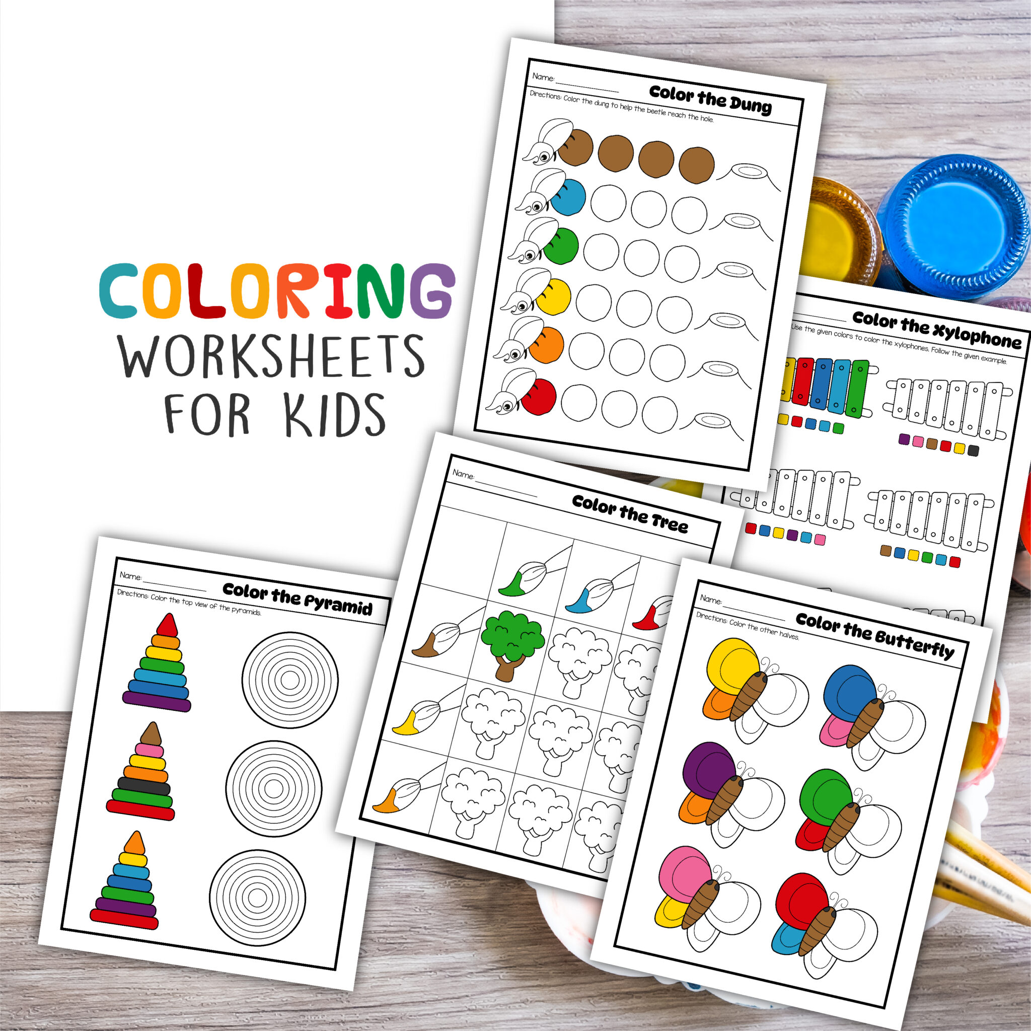 Free Printable Color Preschool Worksheets - Little Bins for Little Hands
