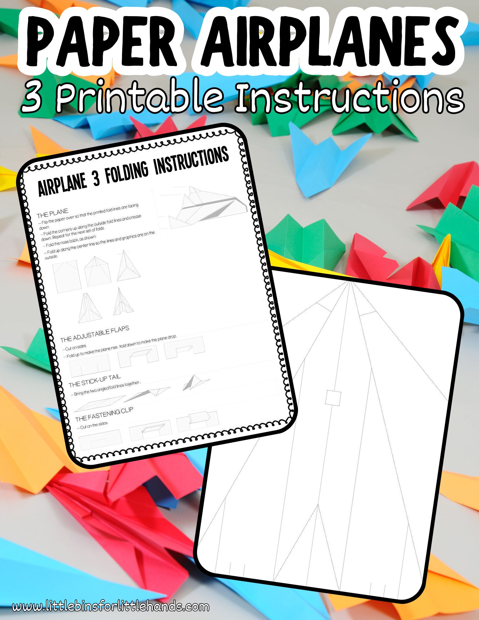 How to Make Paper Airplanes (Free Printable Instructions) - Little Bins ...