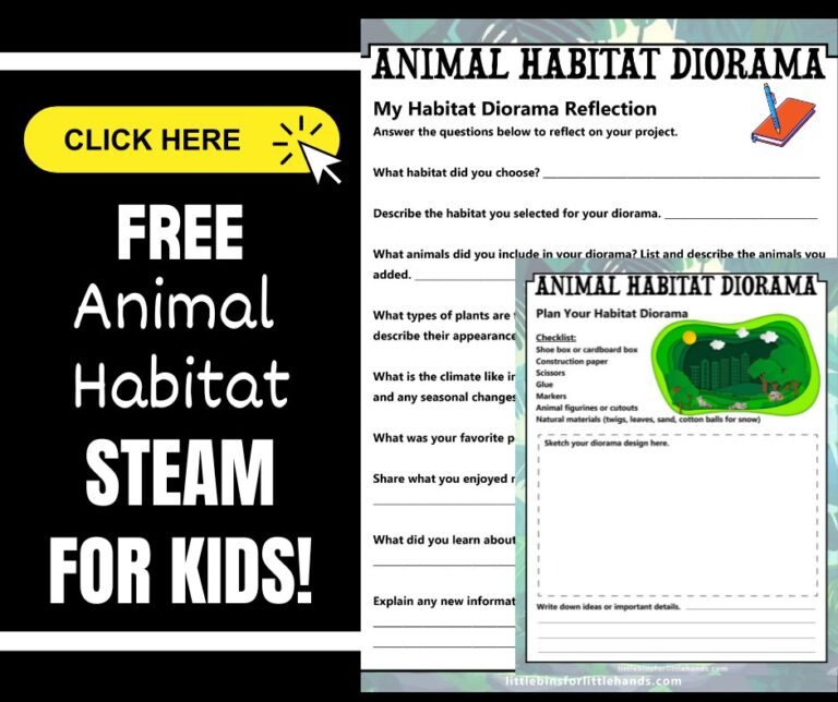 Animal Habitat Diorama (Free Printable)