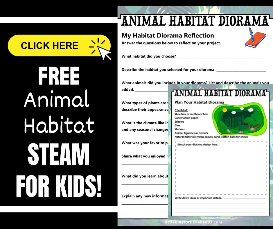 Animal Habitat Diorama (Free Printable)