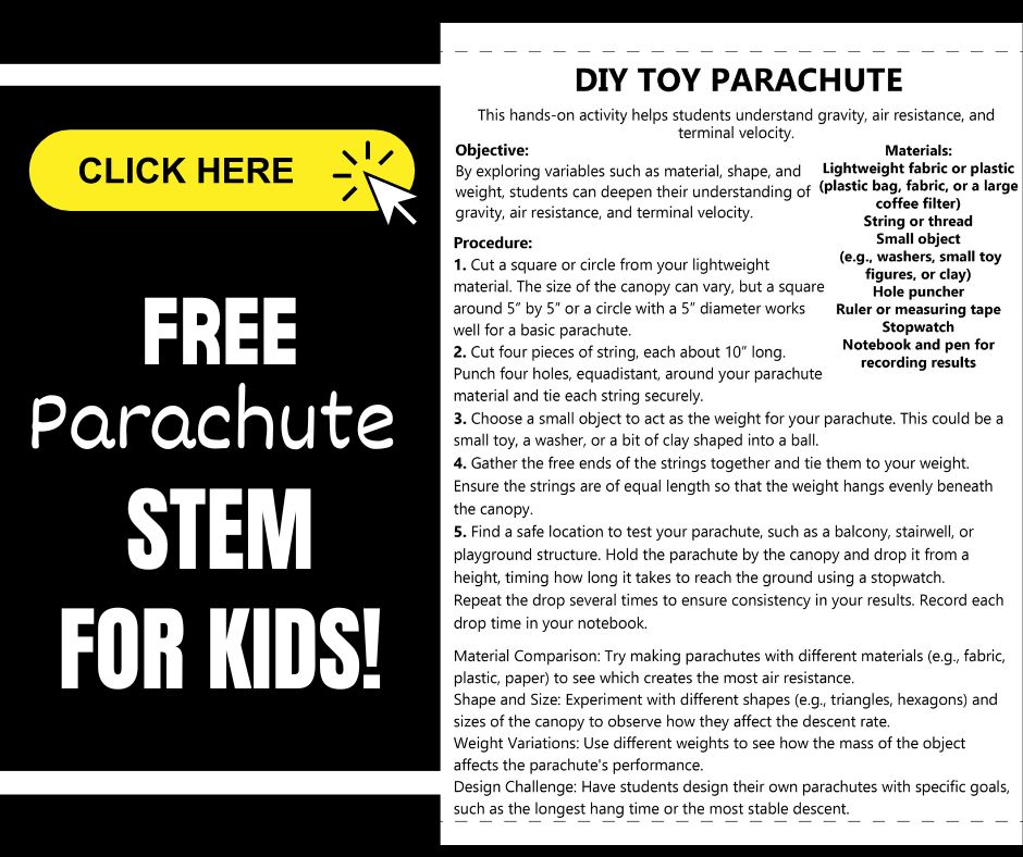 Parachute Science Project for Kids | Gravity & Air Resistance
