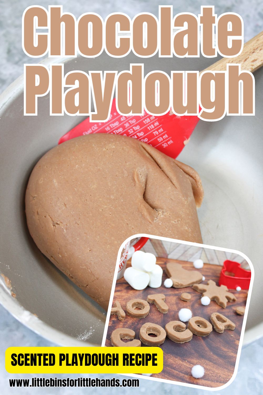 Chocolate Playdough Recipe - Little Bins for Little Hands