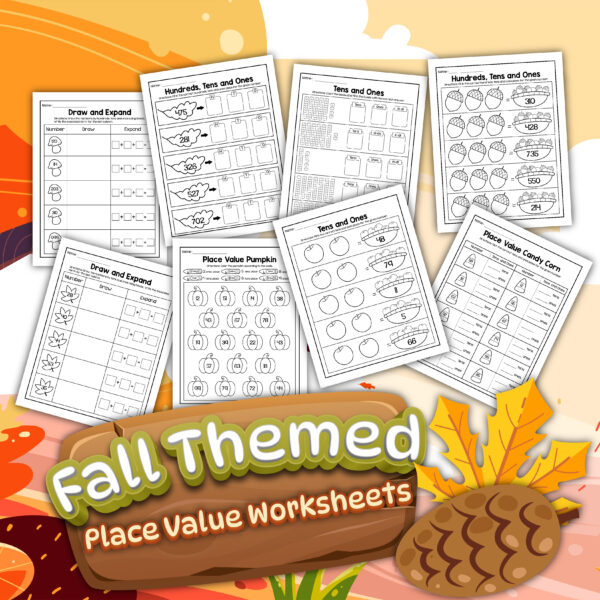 Fall Place Value Worksheets for Math