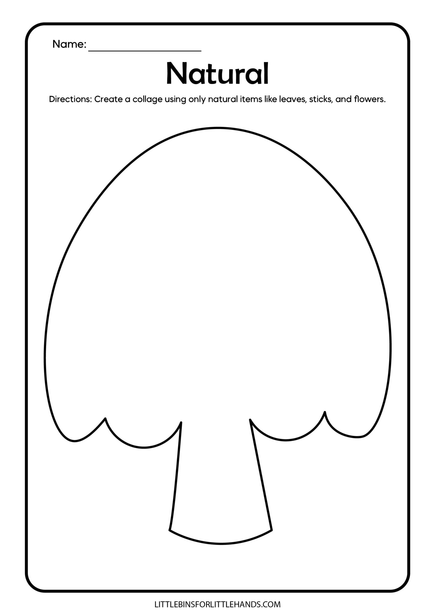 Natural vs. Man Made Worksheets - Little Bins for Little Hands