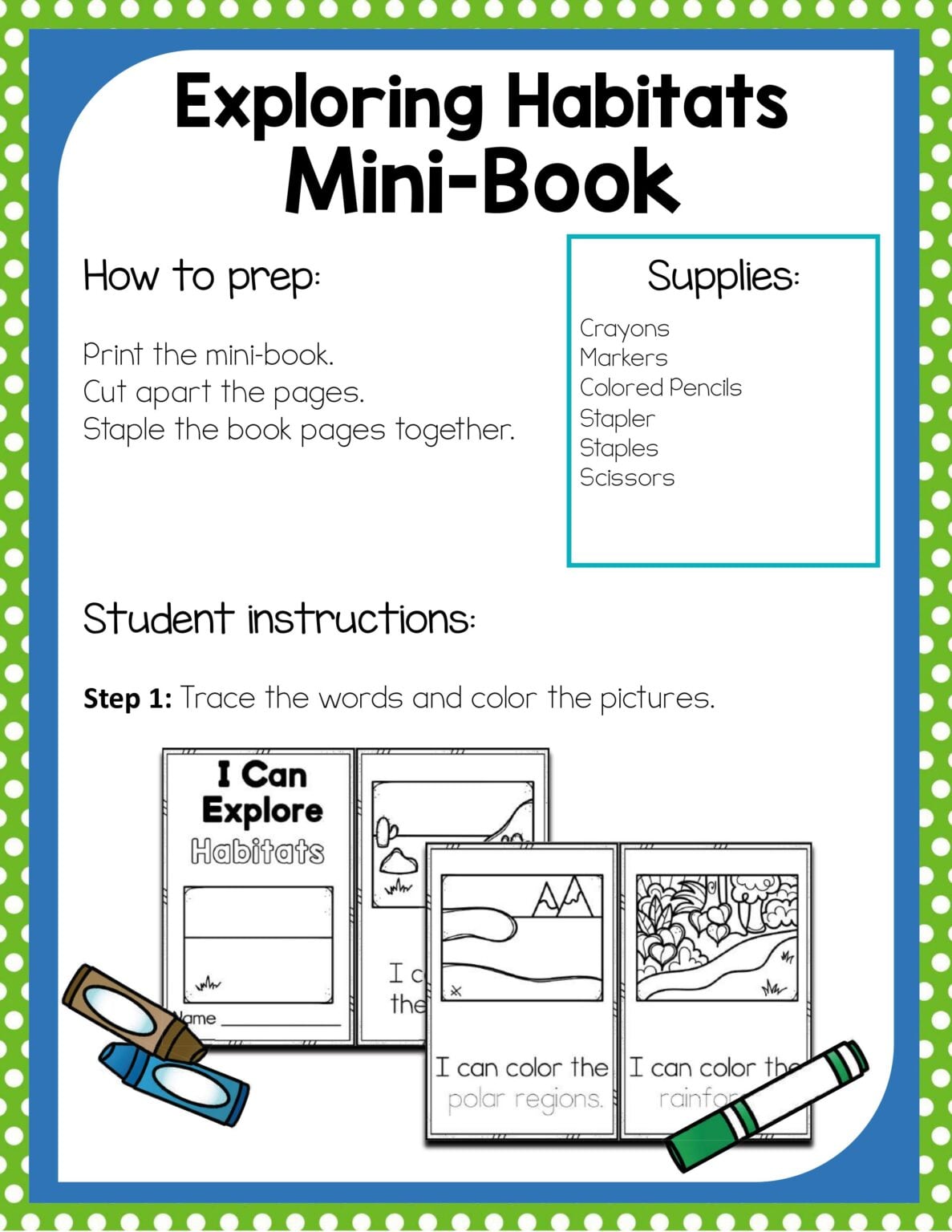 Printable Preschool Animal Habitats Theme - Little Bins for Little Hands