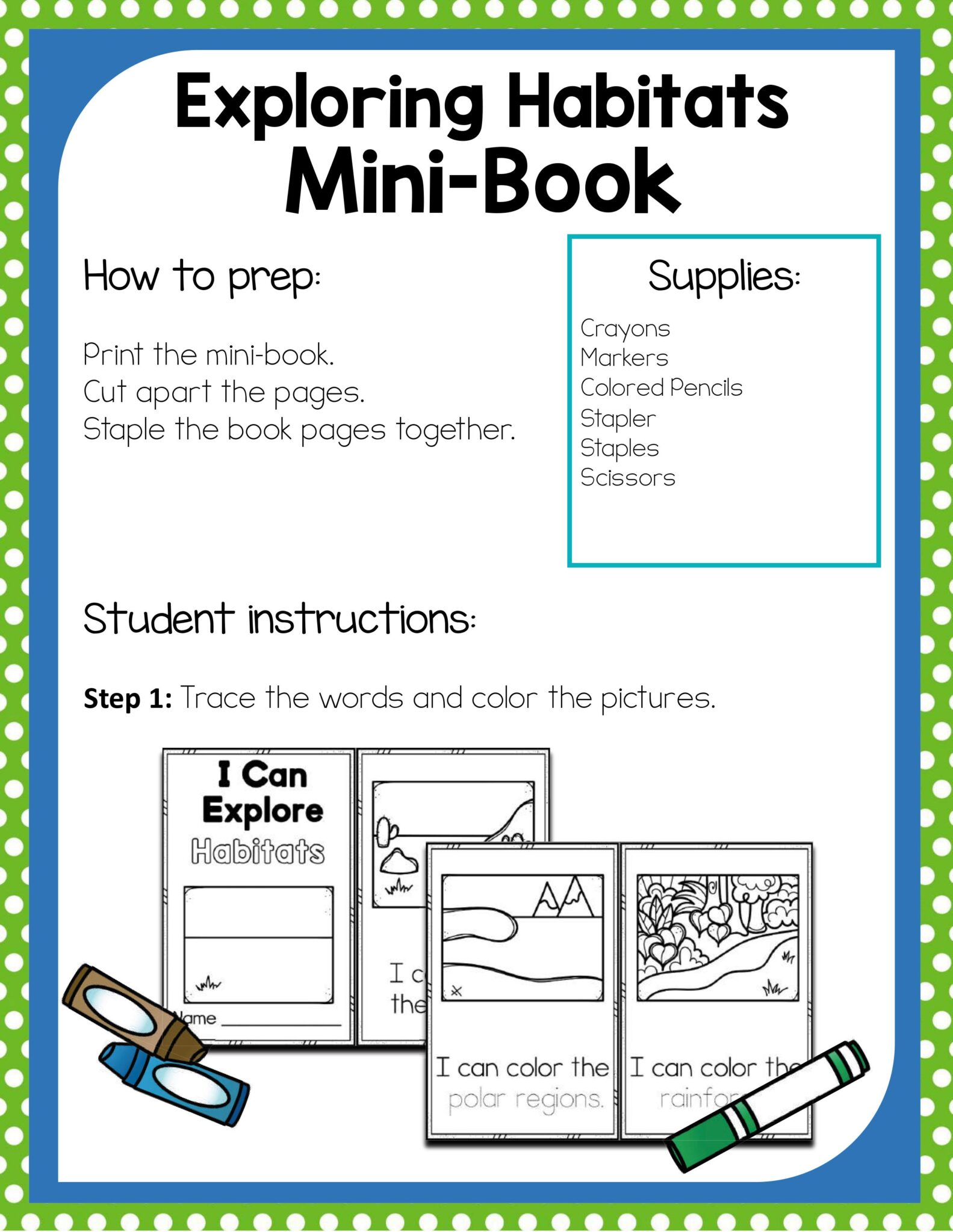 Printable Preschool Animal Habitats Theme - Little Bins for Little Hands