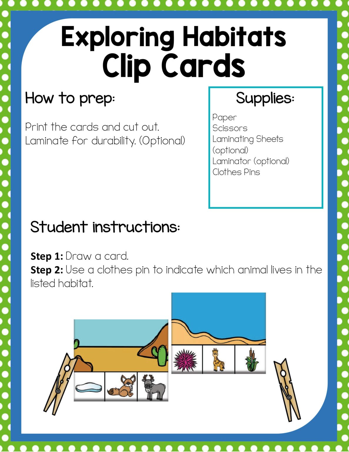 Printable Preschool Animal Habitats Theme - Little Bins for Little Hands