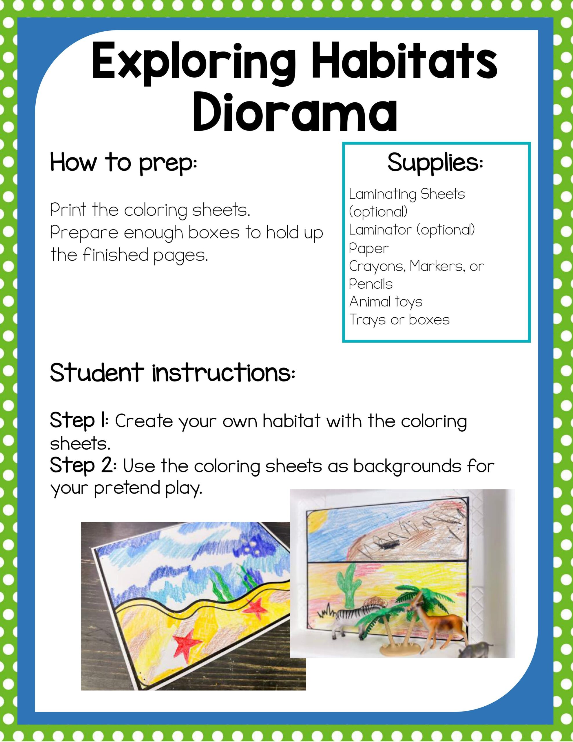 Printable Preschool Animal Habitats Theme - Little Bins for Little Hands