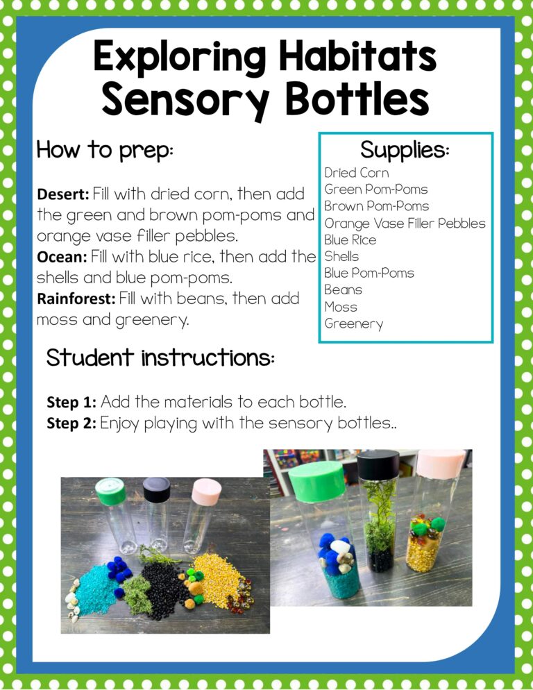 Printable Preschool Animal Habitats Theme - Little Bins for Little Hands