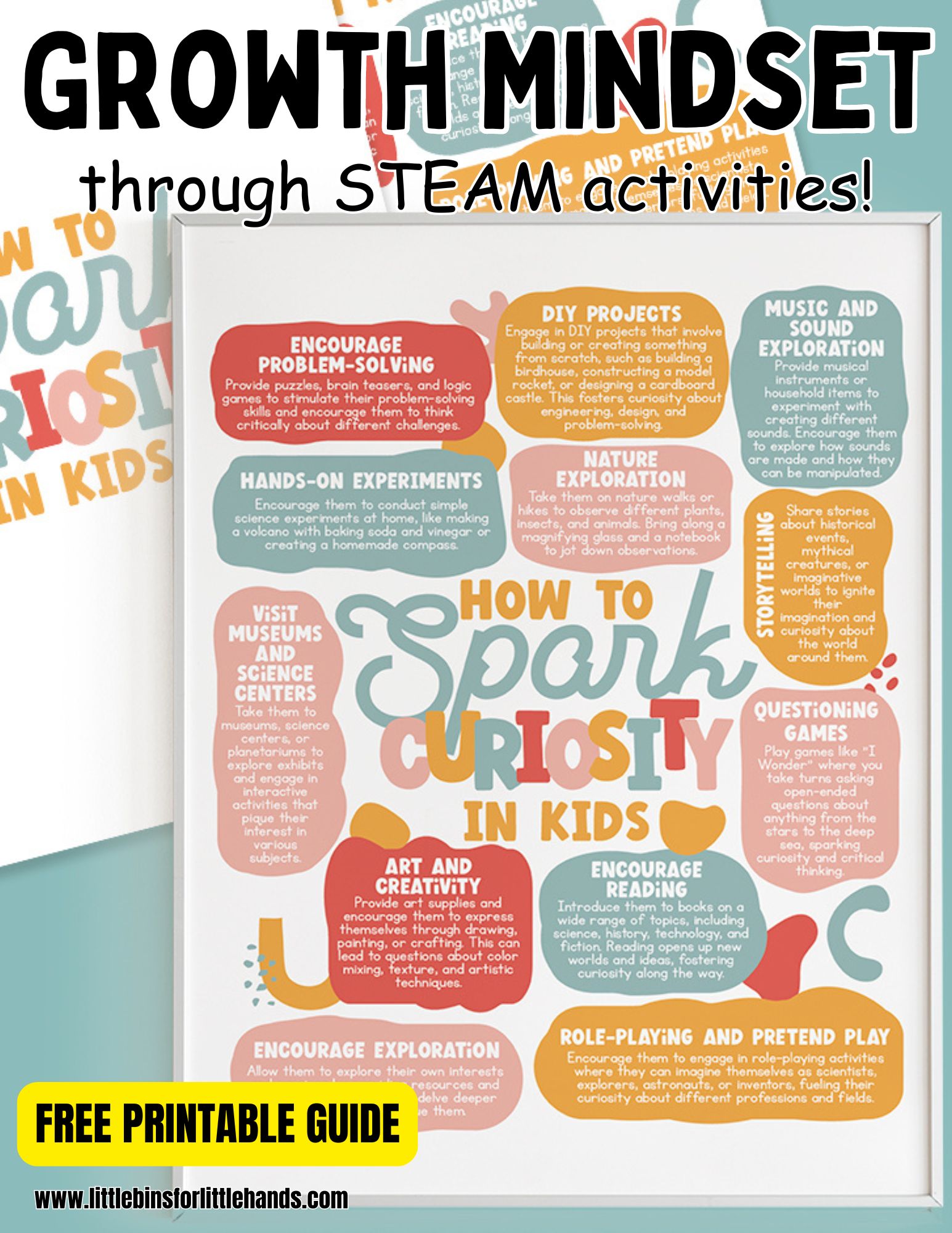 Build A Growth Mindset Through STEAM Activities - Little Bins for ...