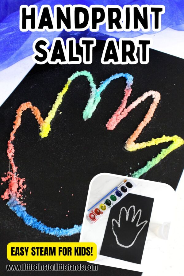 Handprint Salt Painting - Little Bins for Little Hands
