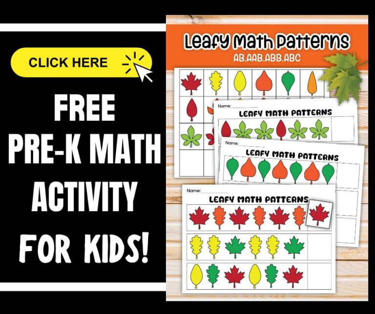 Fall Pattern Worksheets - Little Bins for Little Hands