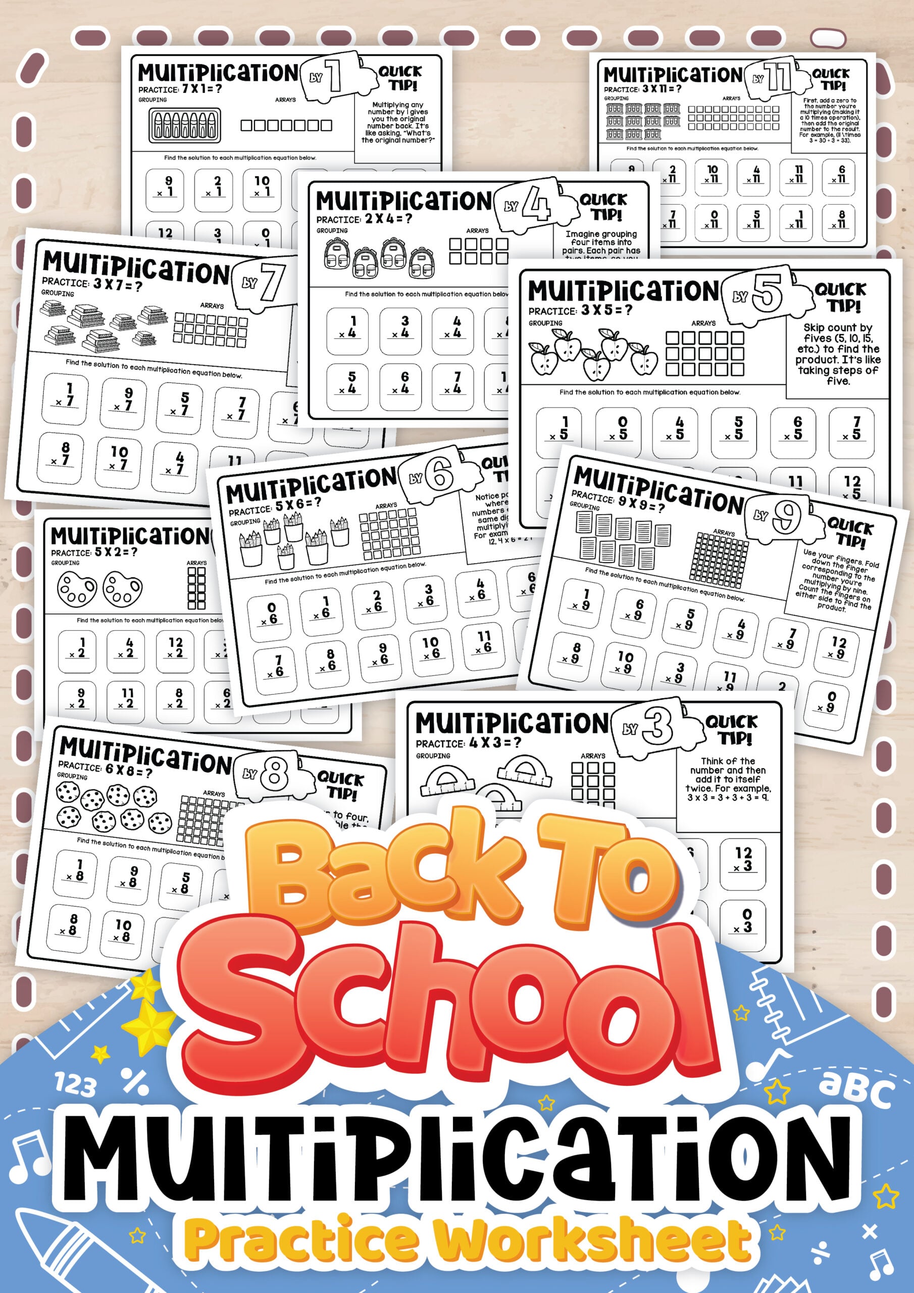 Multiplication Worksheets - Little Bins for Little Hands