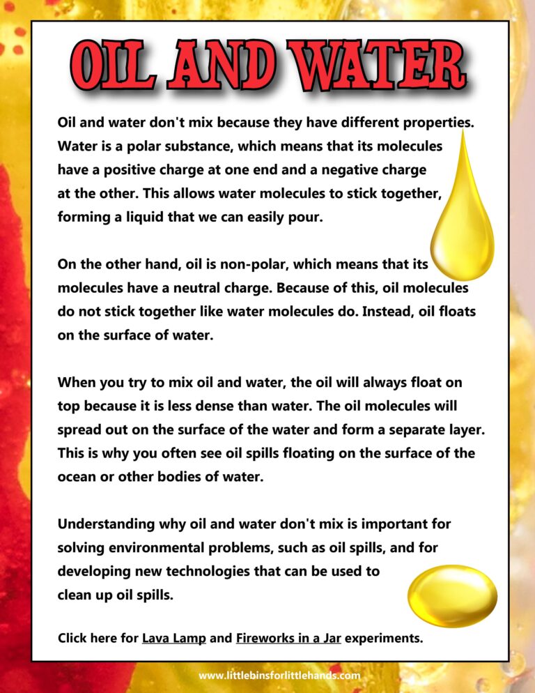 Why Don't Oil and Water Mix? (Fun Science for Kids)