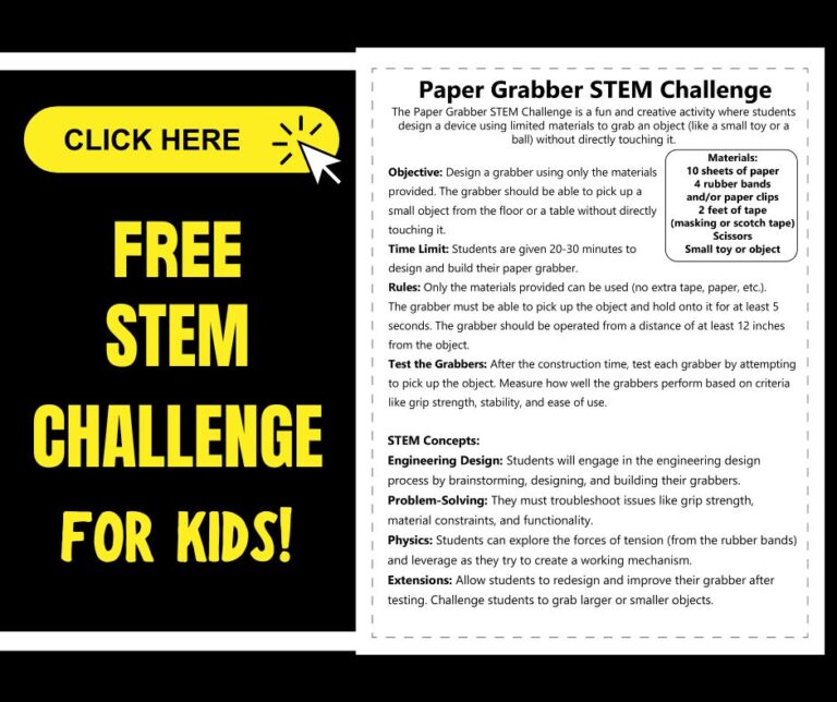 Paper Grabber STEM Challenge (Engineering for Kids)