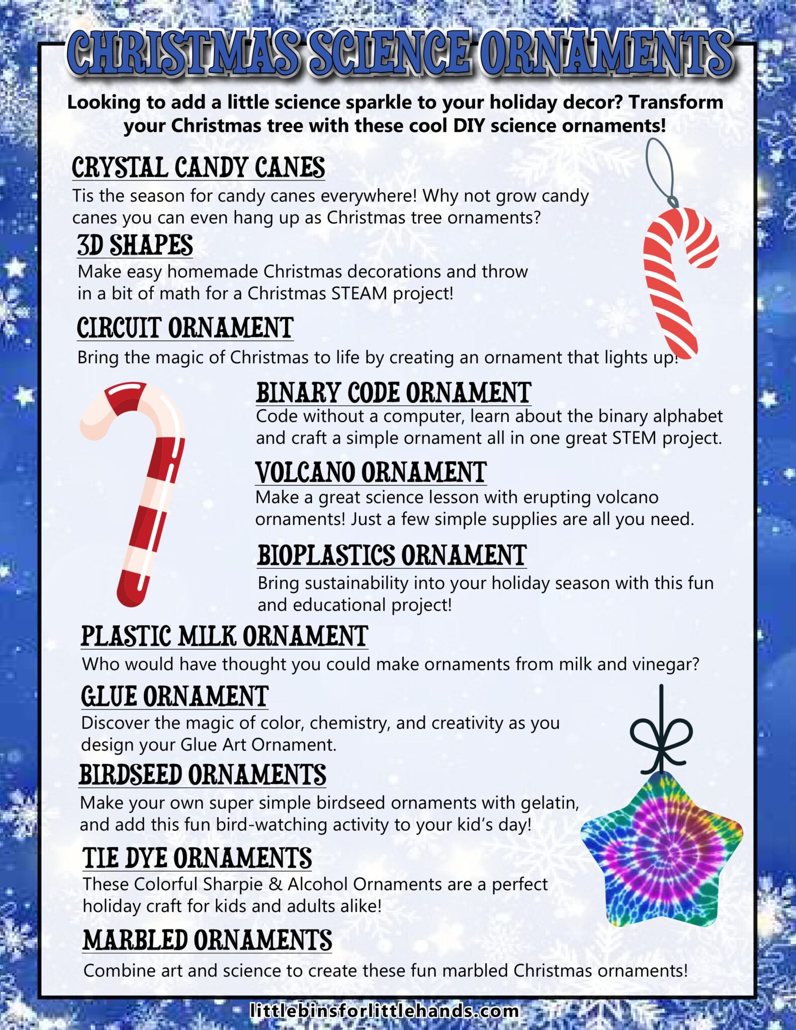 Christmas Science Ornaments You Can Make - Little Bins for Little Hands