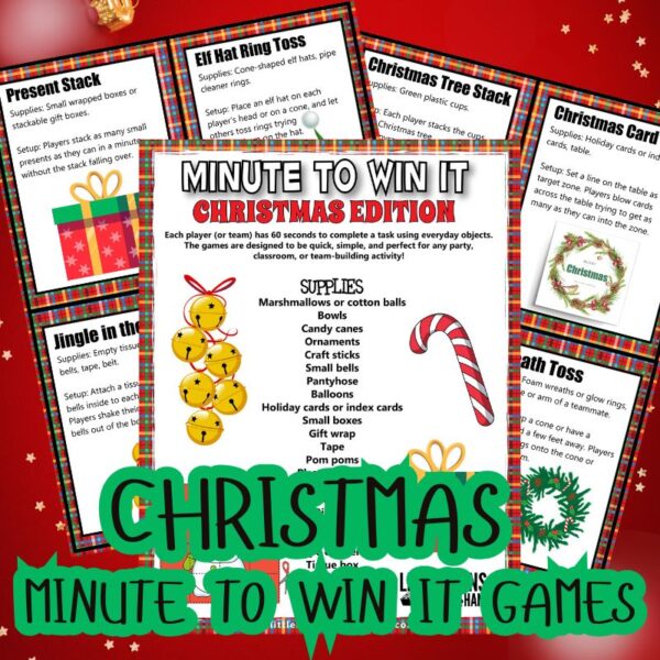 Easy Christmas Games for Kids (Free Printables for Preschool–Grade 5 ...