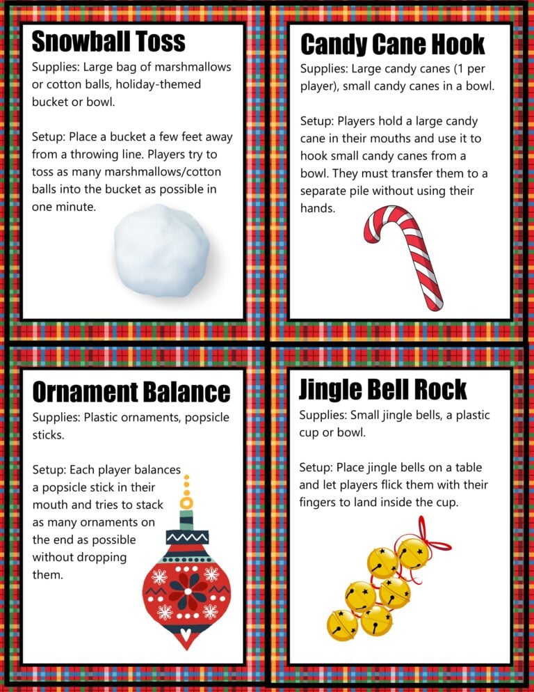 Christmas Minute to Win It Games (Easy Holiday Party Ideas)