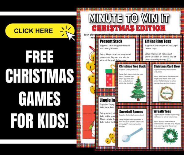 Christmas Minute to Win It Games for kids