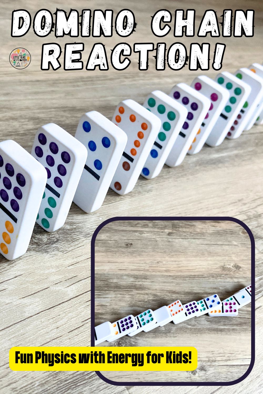 Domino Chain Reaction - Little Bins for Little Hands