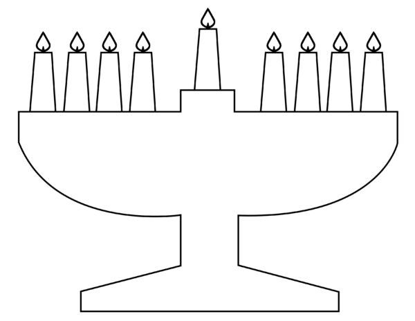 Menorah Zentangle Hanukkah Activity