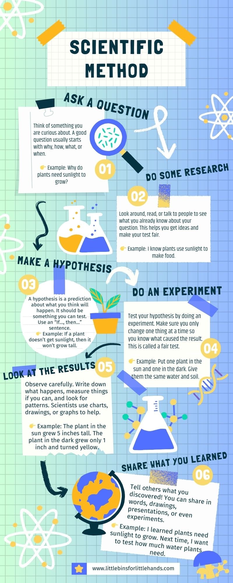 Steps of the Scientific Method for Kids + Simple Experiments