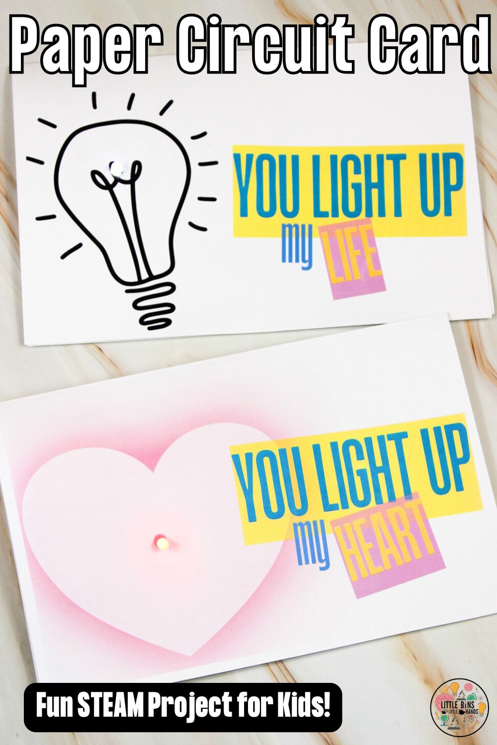 Paper Circuit Card for Kids (STEM Electricity)