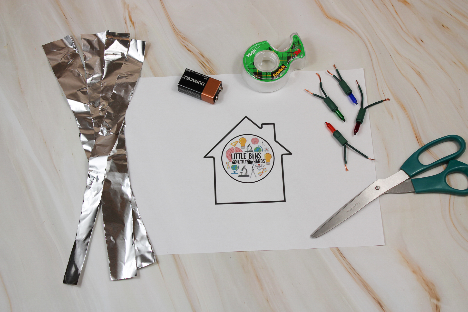 Simple Aluminum Foil Circuit for Kids