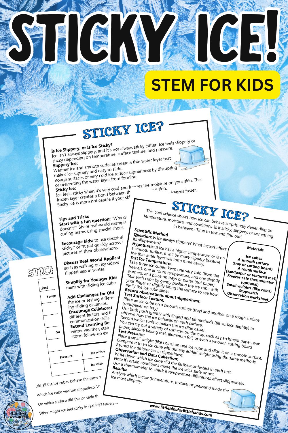 Sticky Ice Experiment (Is Ice Always Slippery?)
