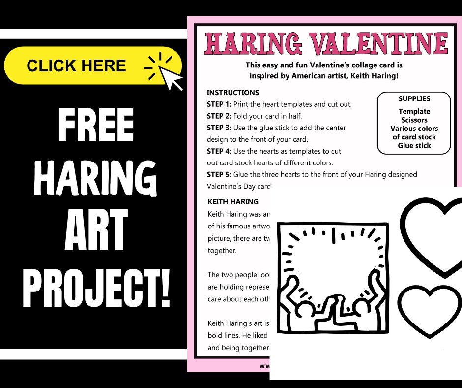 Keith Haring Valentine Art Project