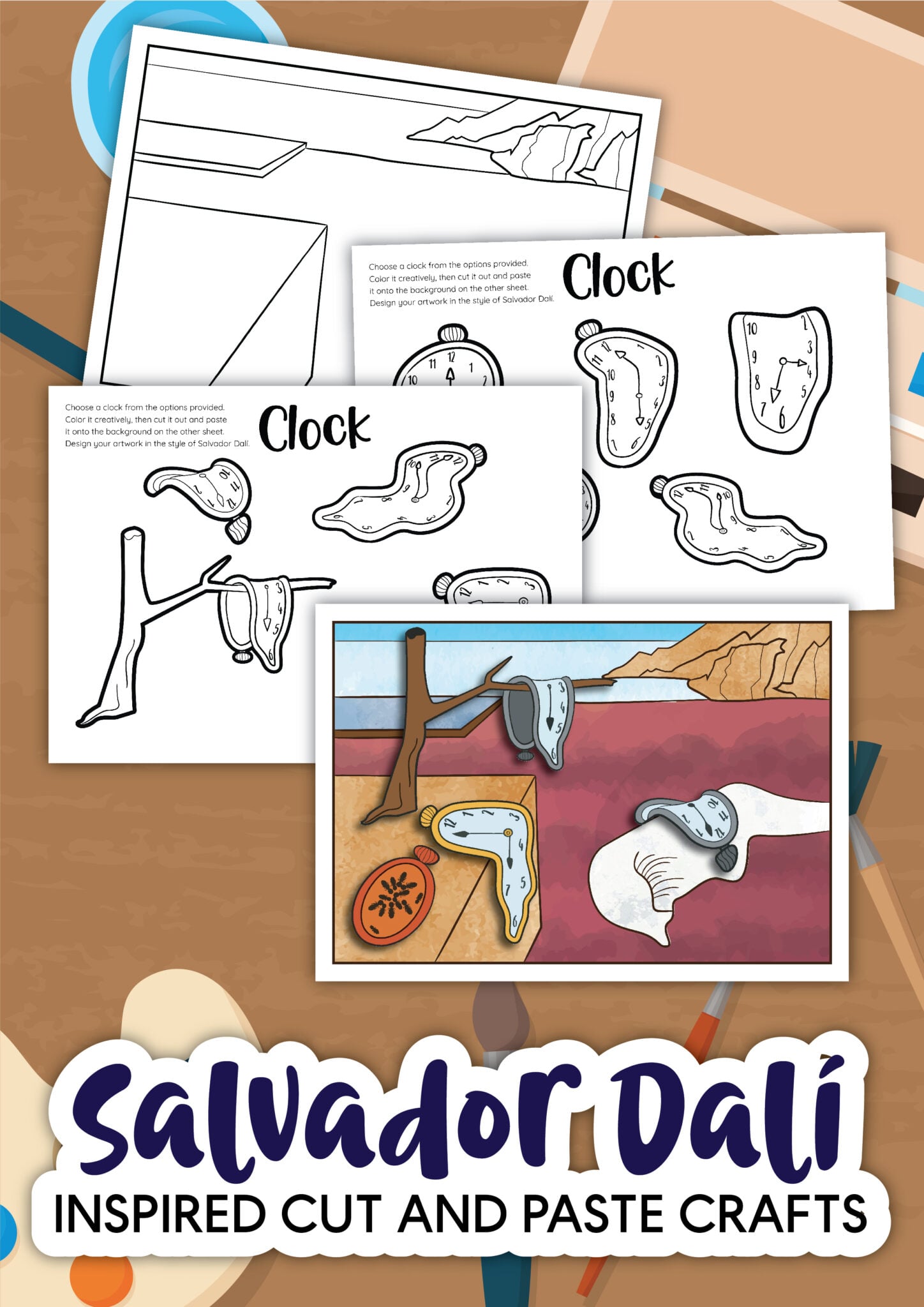 Salvador Dali Clock Craft and Art Activity