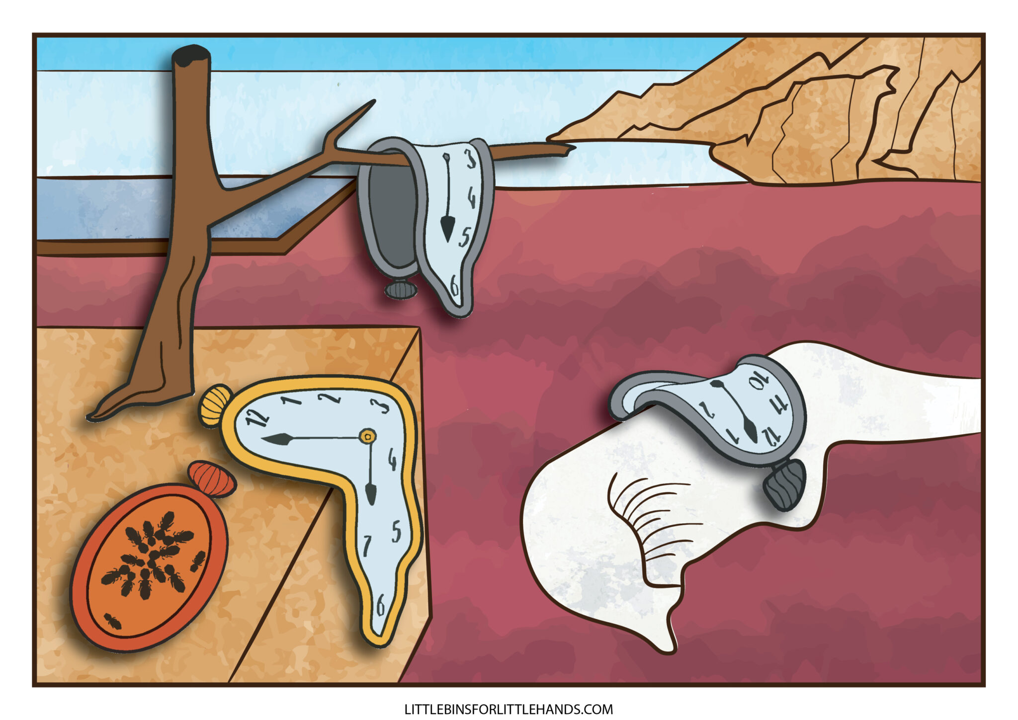 Salvador Dali Clock Craft and Art Activity