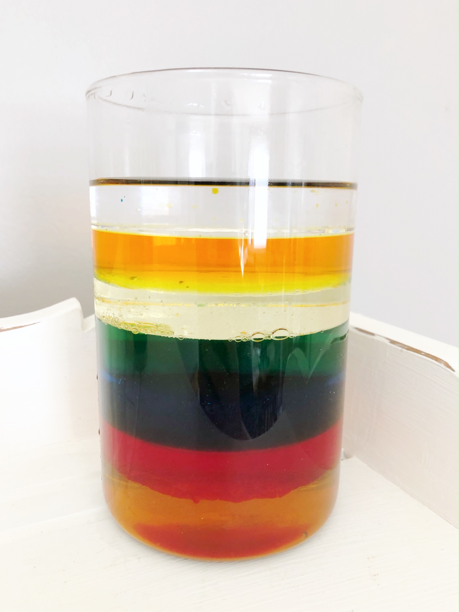 Rainbow Density Column Experiment