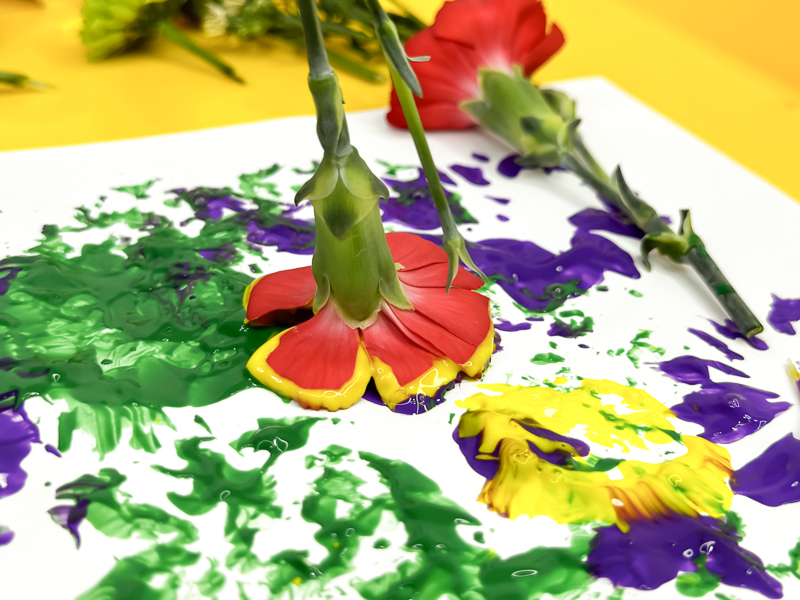 Flower Painting Activity for Preschoolers